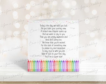 First Day of School Poem From Teacher to Parents, Back to School ...