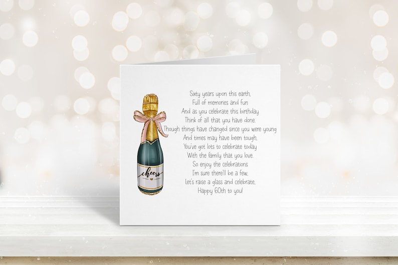 60th Birthday Poem, Digital Item, Poem Only, Artwork Not Included - Etsy