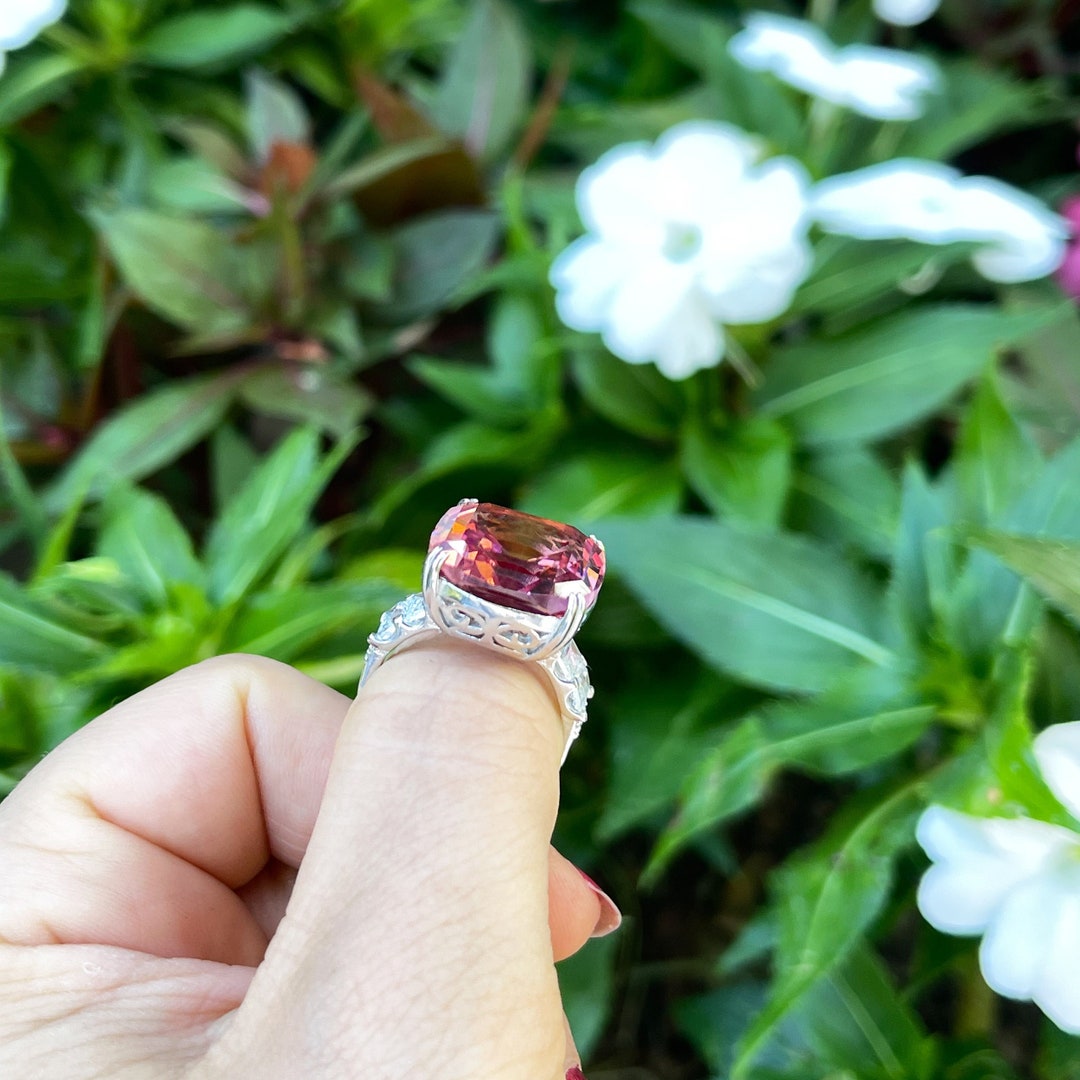 925K Unique Zultanite Stone Silver Ring, Zultanite Stone Changes Color ...