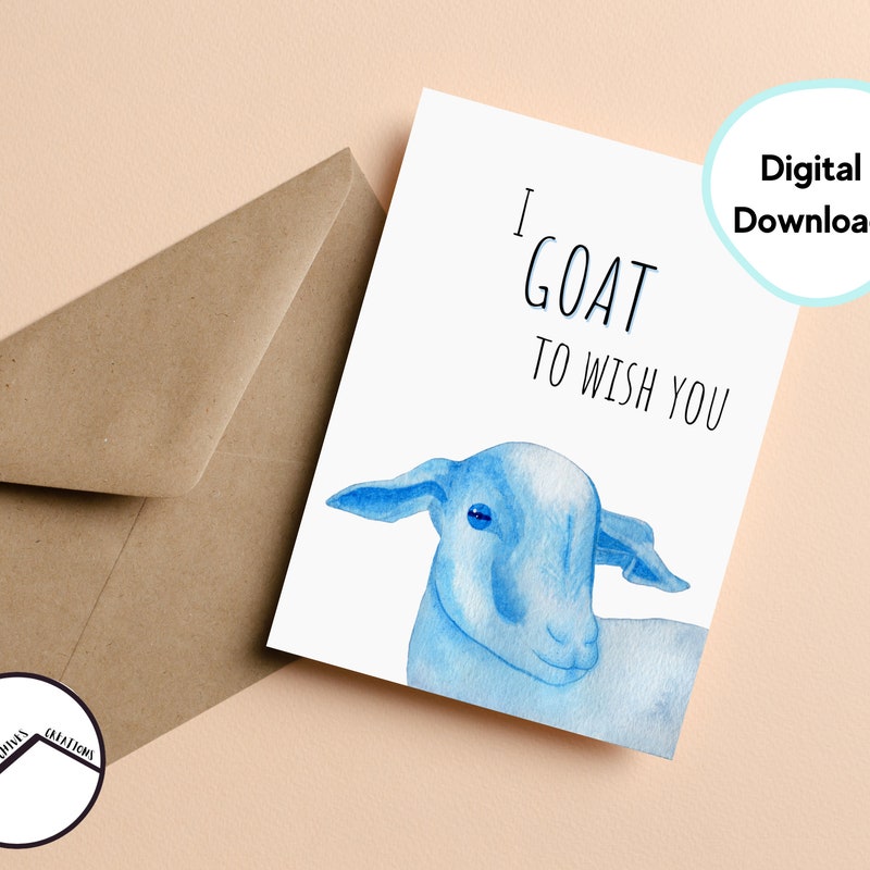 Goat Birthday Card - Etsy