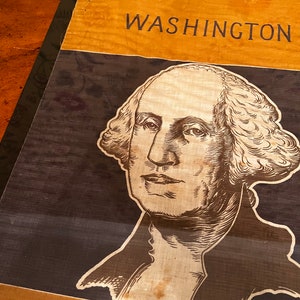 Antique Vintage George Washington Bicentennial Banner Flag - Etsy