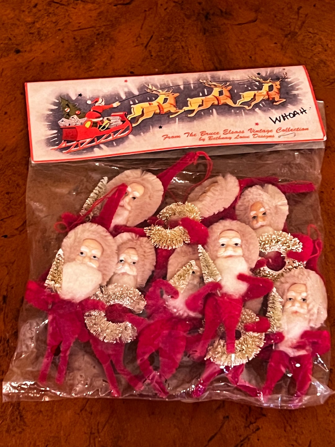 Vintage Bethany Lowe Bruce Elsass Set of 10 Chenille Santas - Etsy