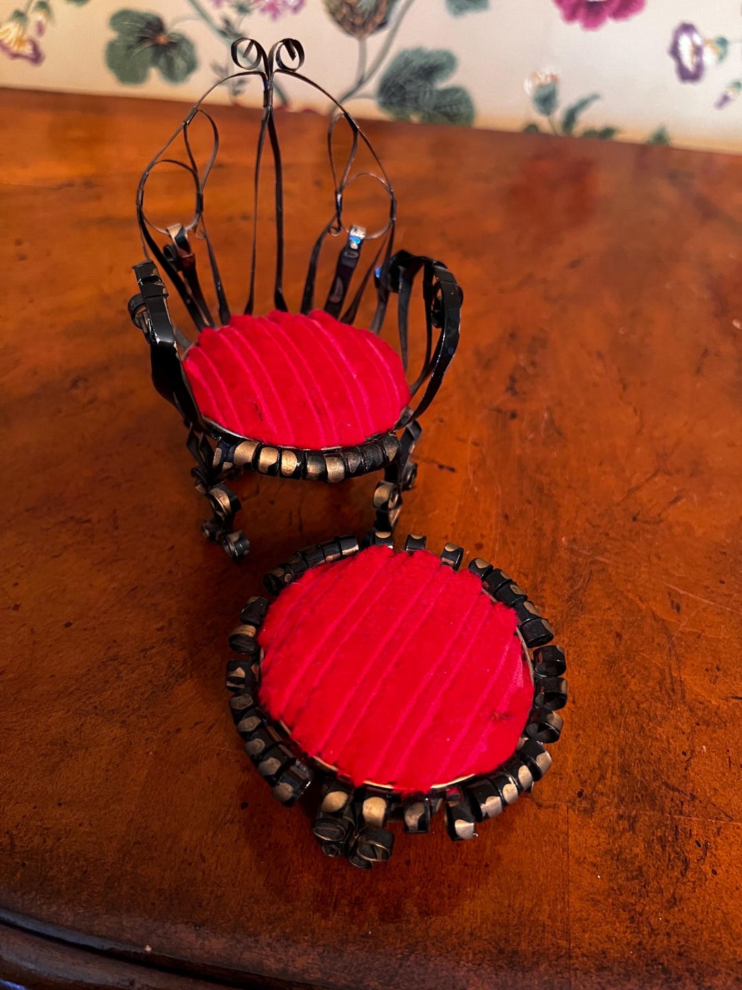 Vintage Tramp Art Curled Soda Pop Can Dollhouse Barbie Chair and ...