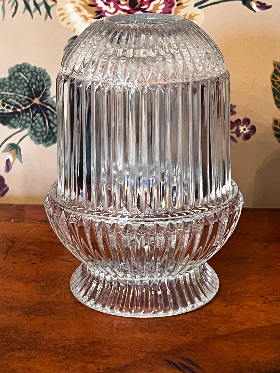 Homco Vintage Signed Ribbed Column Clear Glass Fairy Lamp MINT! - Etsy