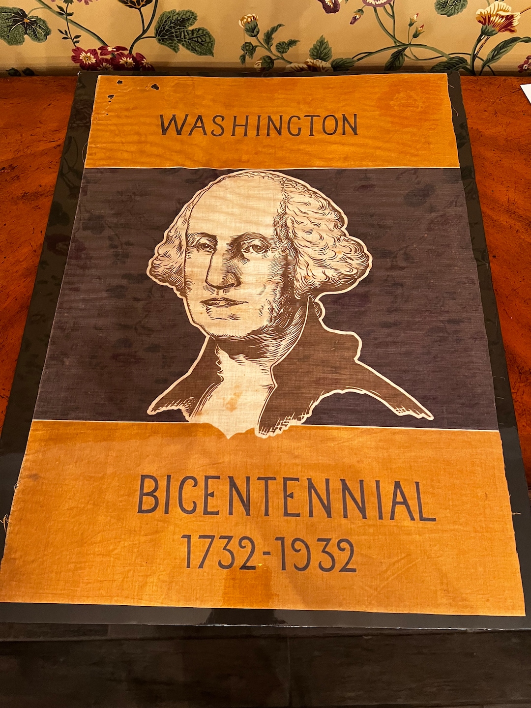 Antique Vintage George Washington Bicentennial Banner Flag - Etsy