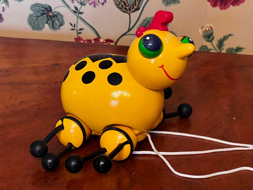 Vintage 1997 Callaway & Kirk Miss Spider Solid Wood Baby Toddler Pull ...