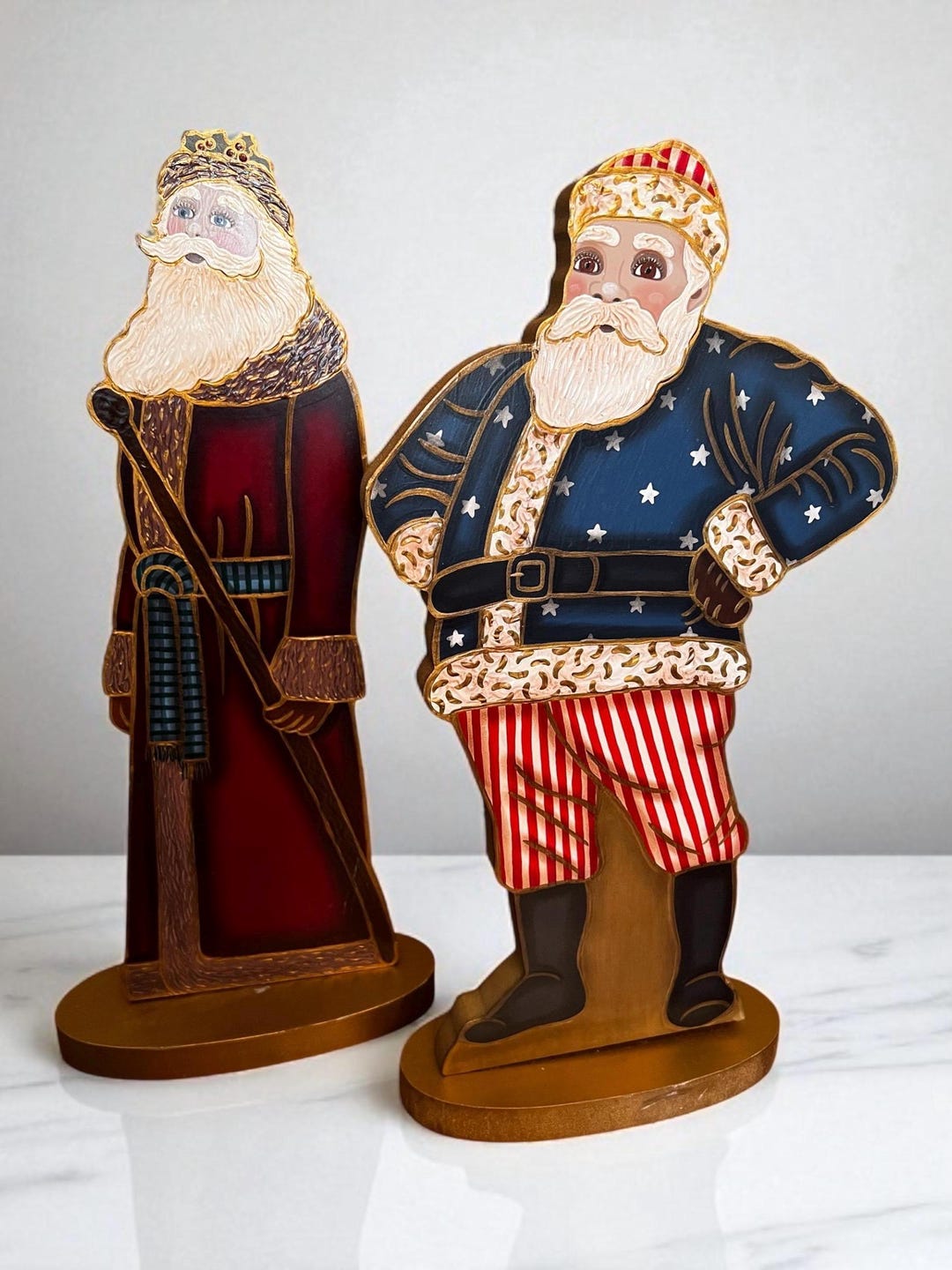 Vintage Wolfecraft Originals Hand Painted Large Christmas Santa Dummy ...