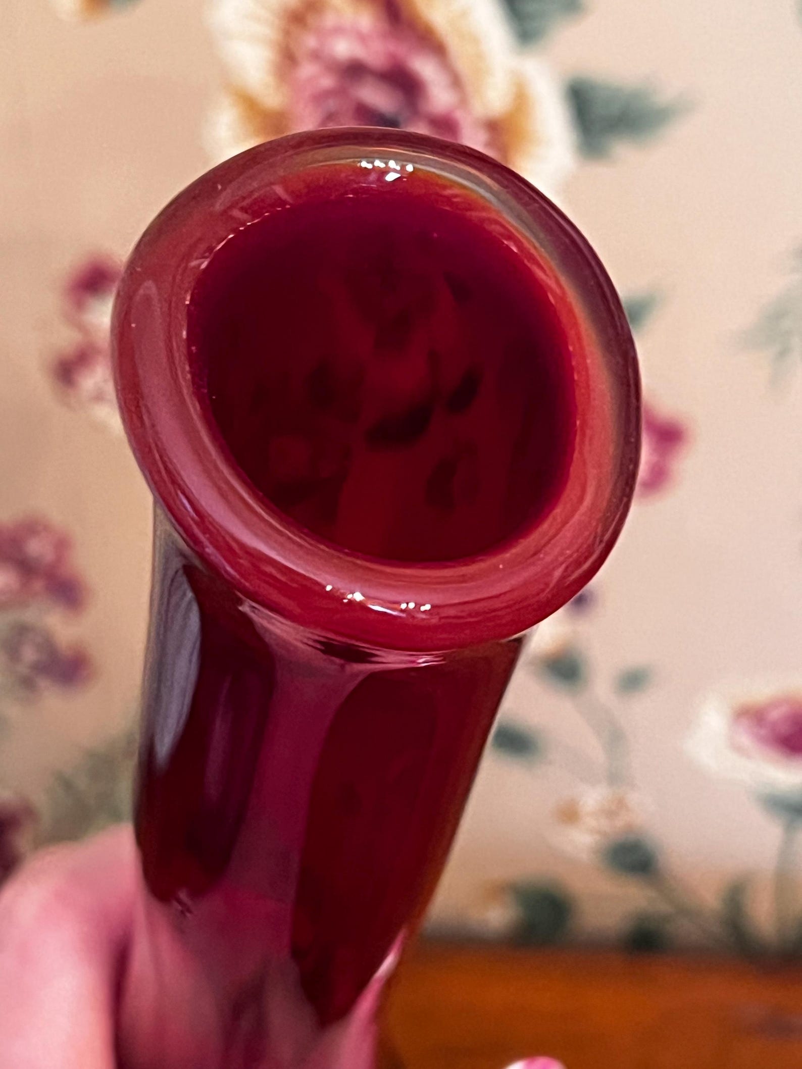 Vintage Viking Glass Red Amberina Large 16" Swung Art Vase GLOWS! - Etsy