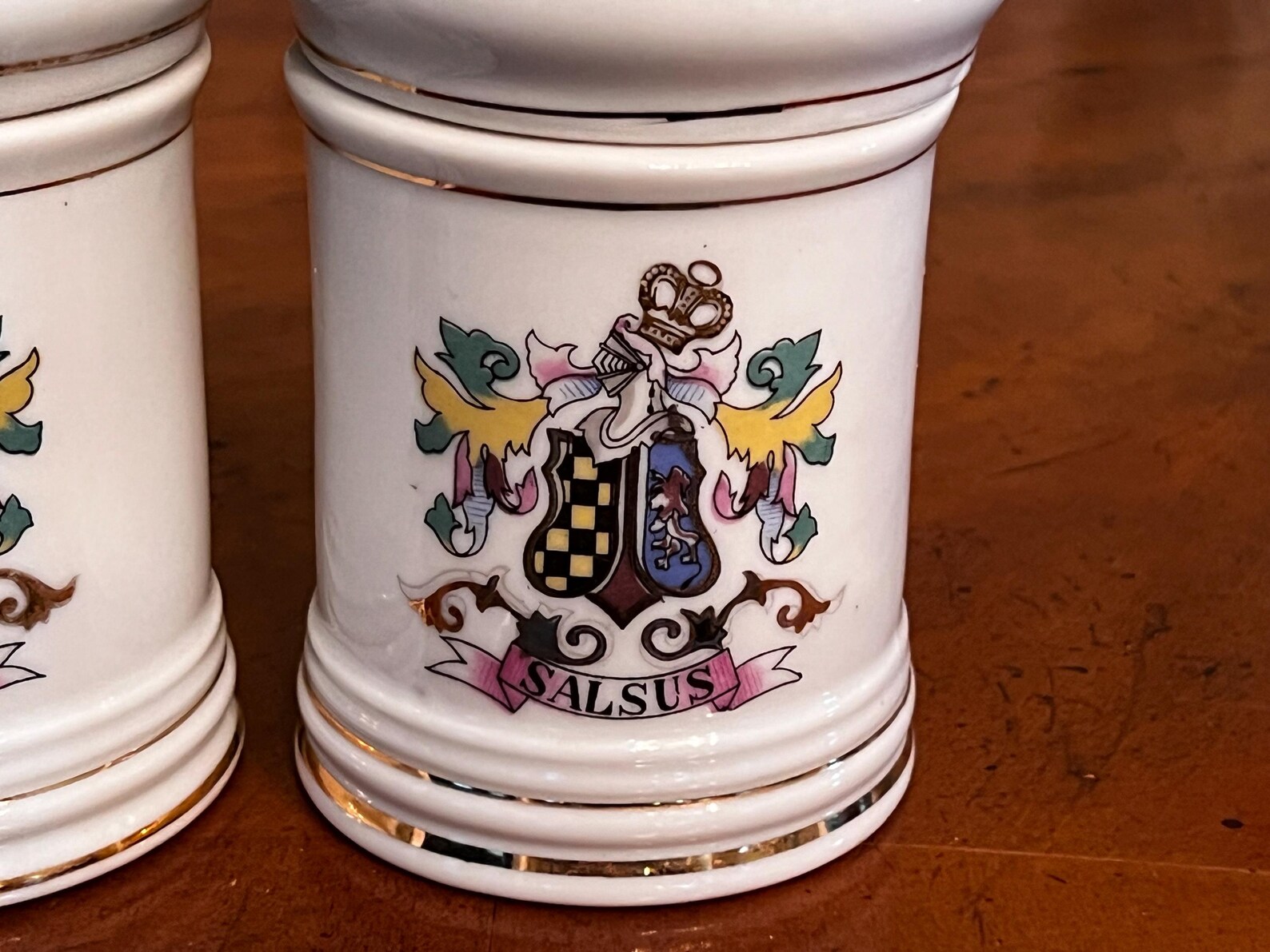 Vintage Dom Japan Set of Two Latin Apothecary Jars Pulvis Salsus - Etsy