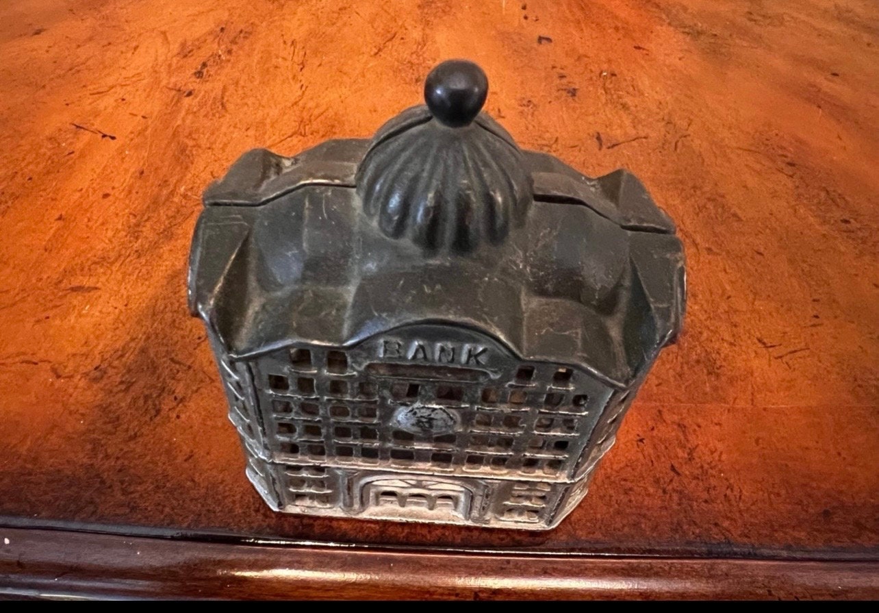 Vintage Antique Early 1900's Cast Iron Still Coin Bank C. A. Williams ...
