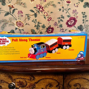 Vintage 1997 Thomas the Tank Engine Pull Toy Clarabel Annie NEW - Etsy