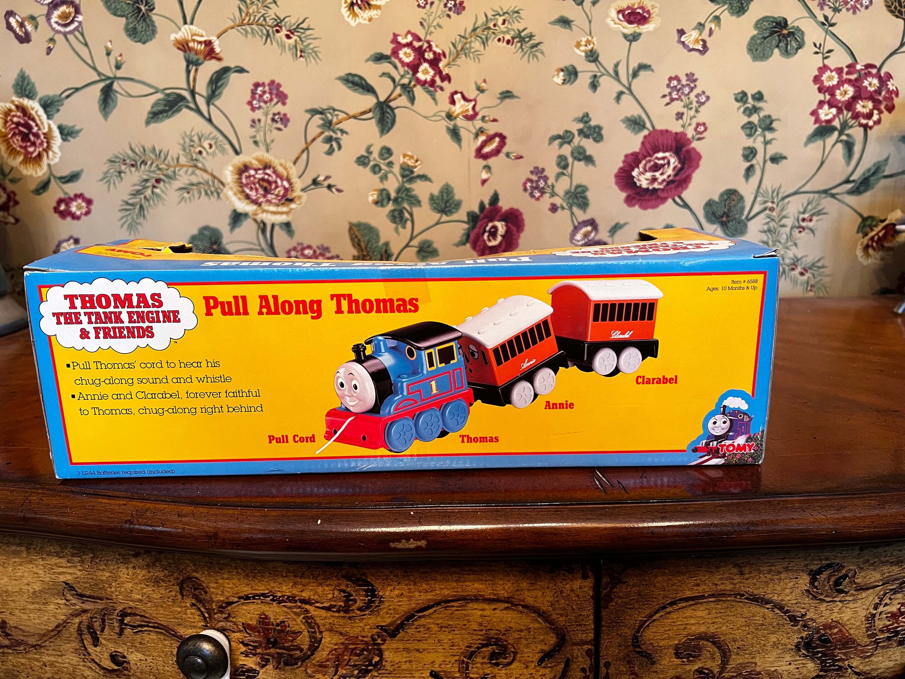 Vintage 1997 Thomas the Tank Engine Pull Toy Clarabel Annie NEW - Etsy
