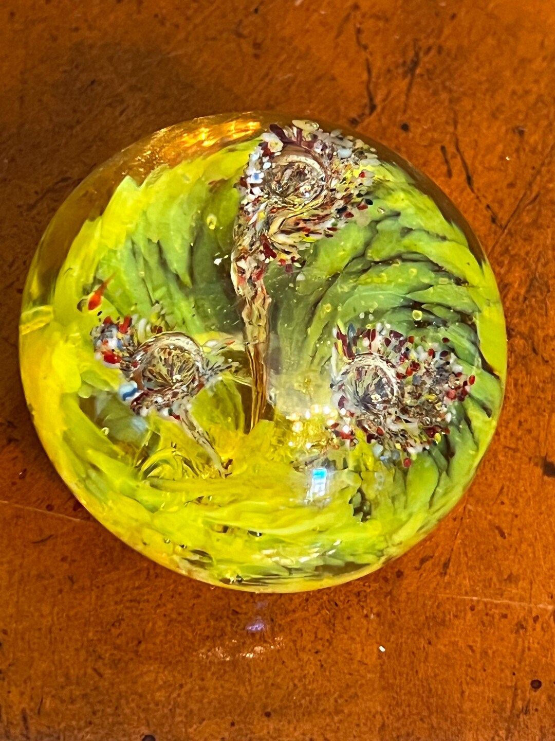 Vintage Antique Mirano UV Reactive Glass Paperweight - Etsy
