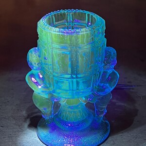 Vintage Mckee Blue Peek-a-boo UV Reactive Cherubs Toothpick/match ...