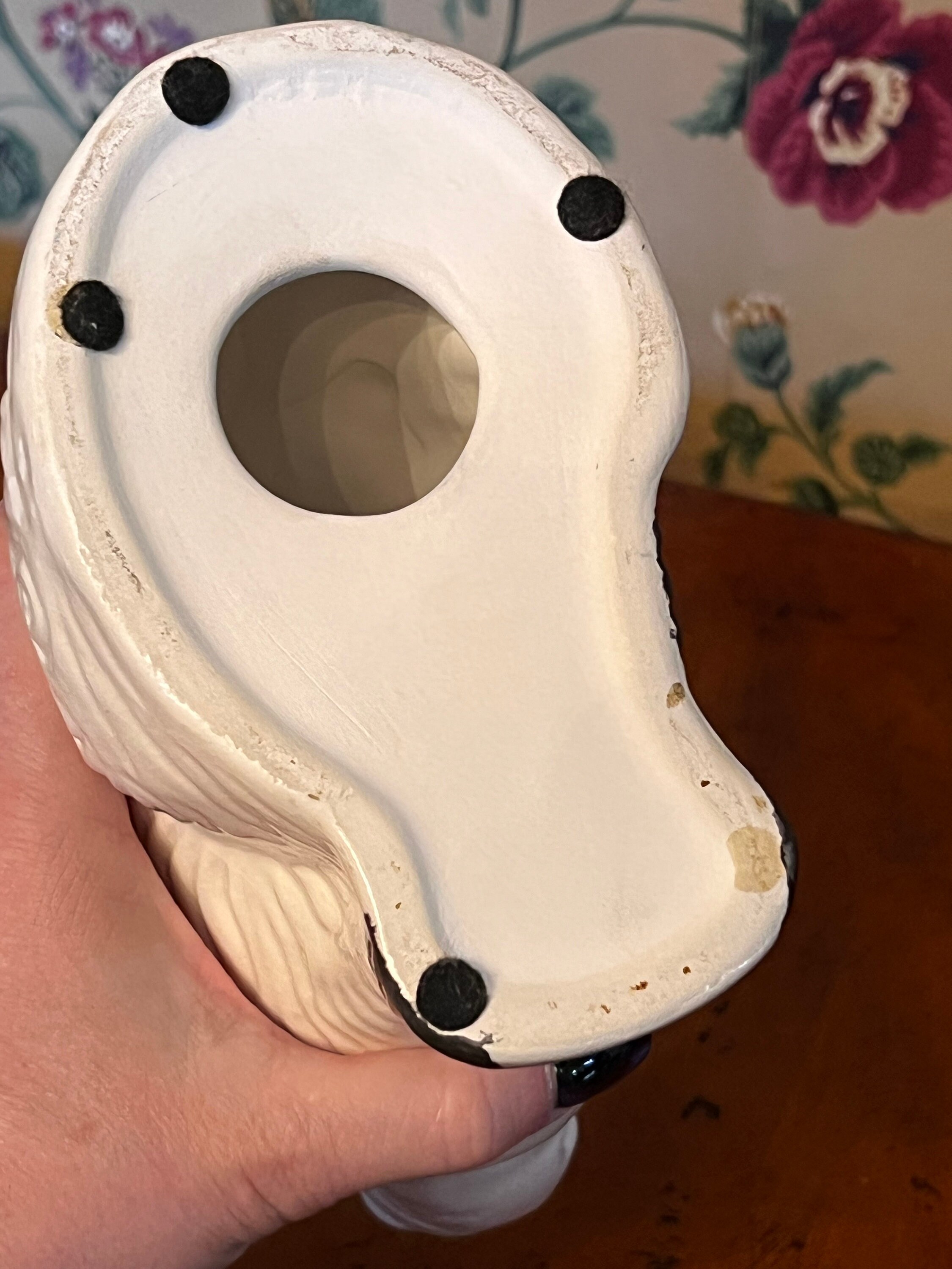 Vintage Staffordshire Ceramic Dog Statue MCM Hollywood Regency - Etsy