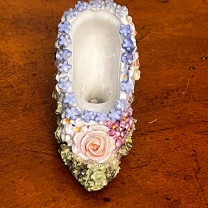 Vintage Antique German Meissen Porcelain Elfinware Mossware Shoe - Etsy