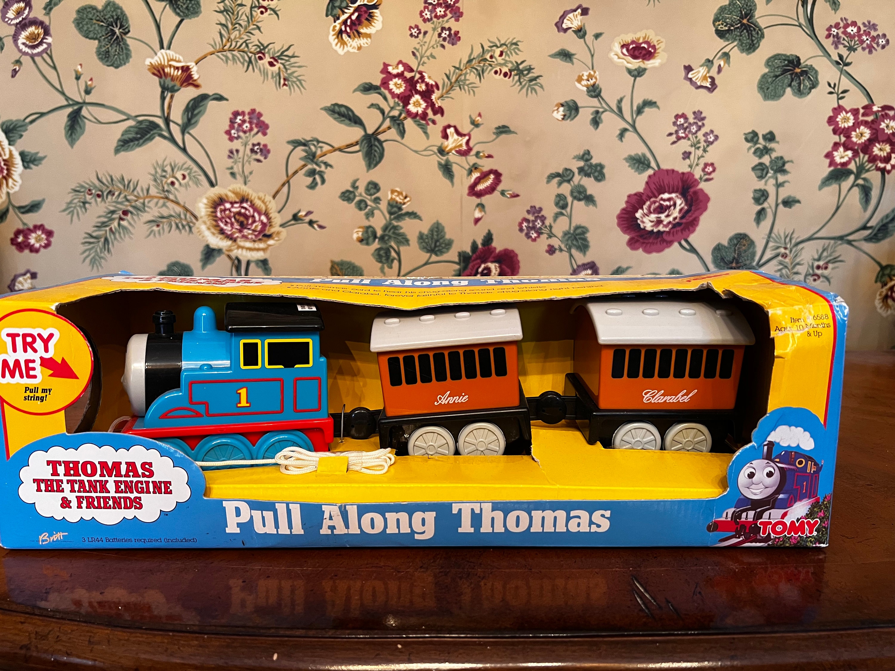 Vintage 1997 Thomas the Tank Engine Pull Toy Clarabel Annie NEW - Etsy