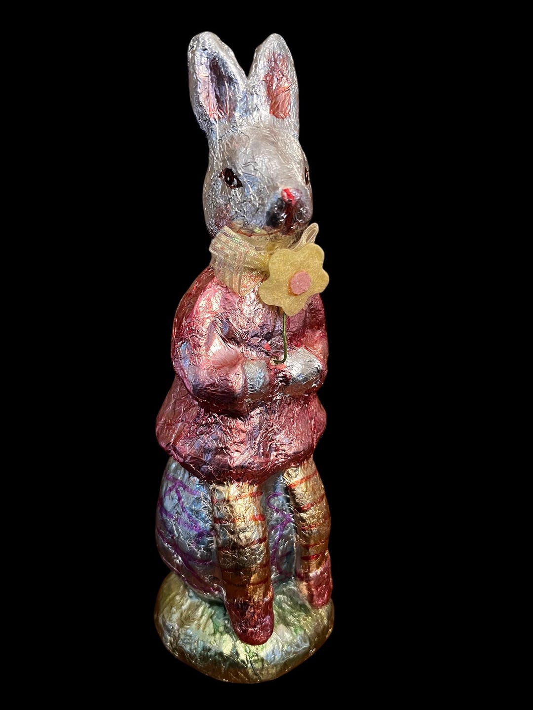 Ganz Vintage Faux Foil Wrapped Chocolate Spring Easter Bunny Rabbit - Etsy