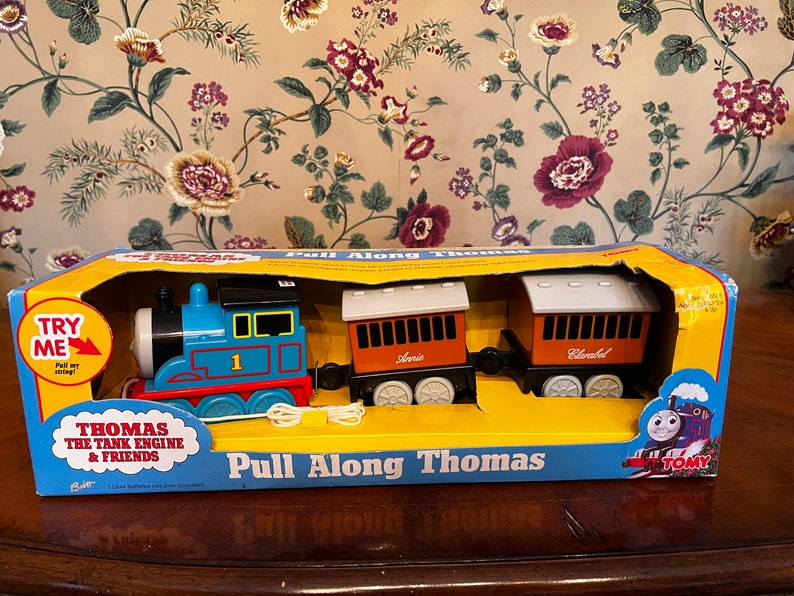Vintage 1997 Thomas the Tank Engine Pull Toy Clarabel Annie NEW - Etsy
