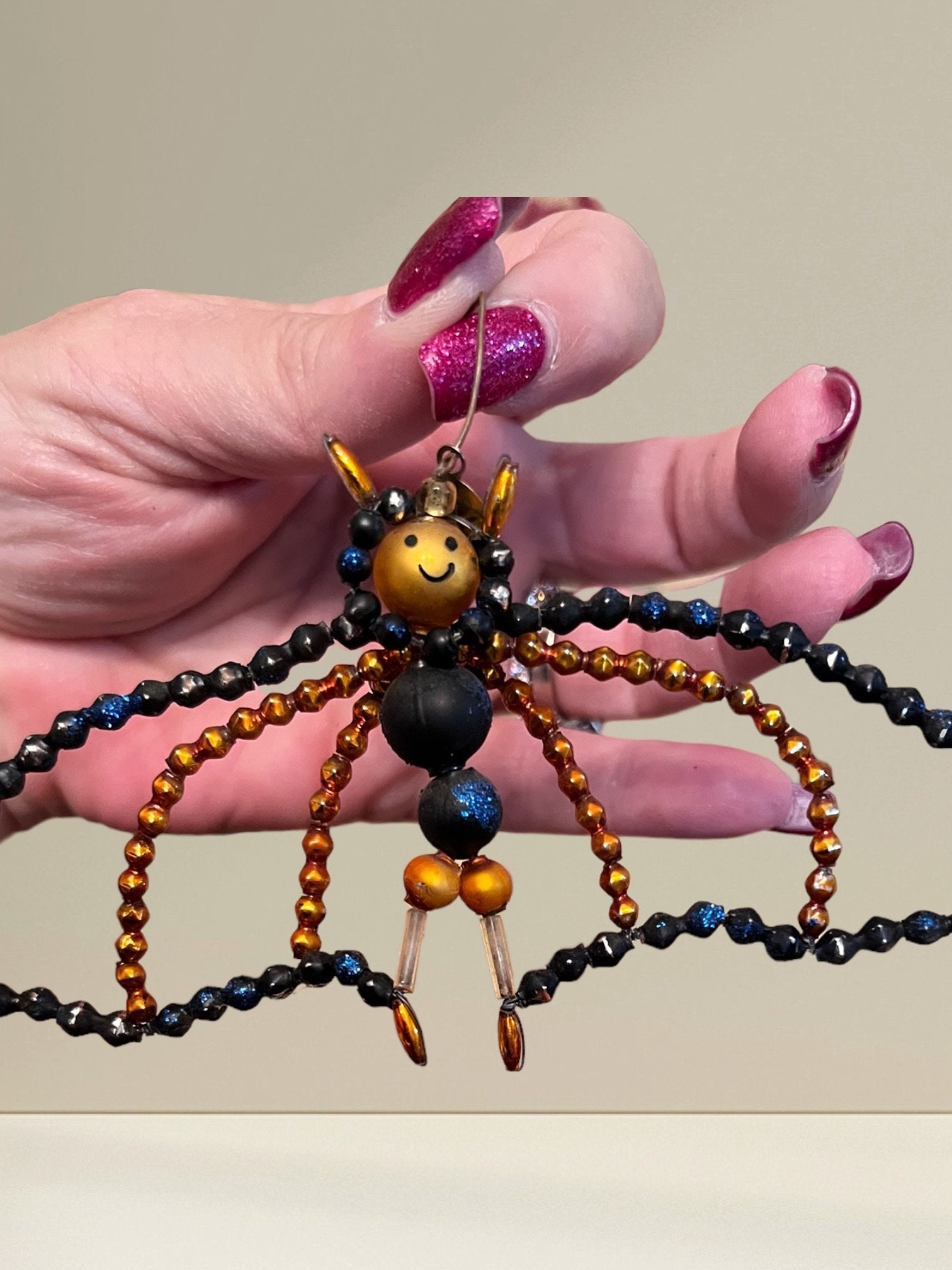 Vintage Christopher Radko Dingbat Beaded Halloween Bat Ornament - Etsy