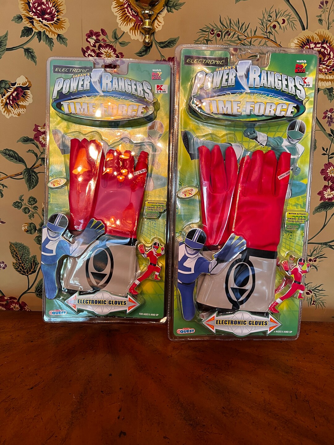 2001 Vintage Power Rangers Time Force Electronic Gloves Saban Fox - Etsy