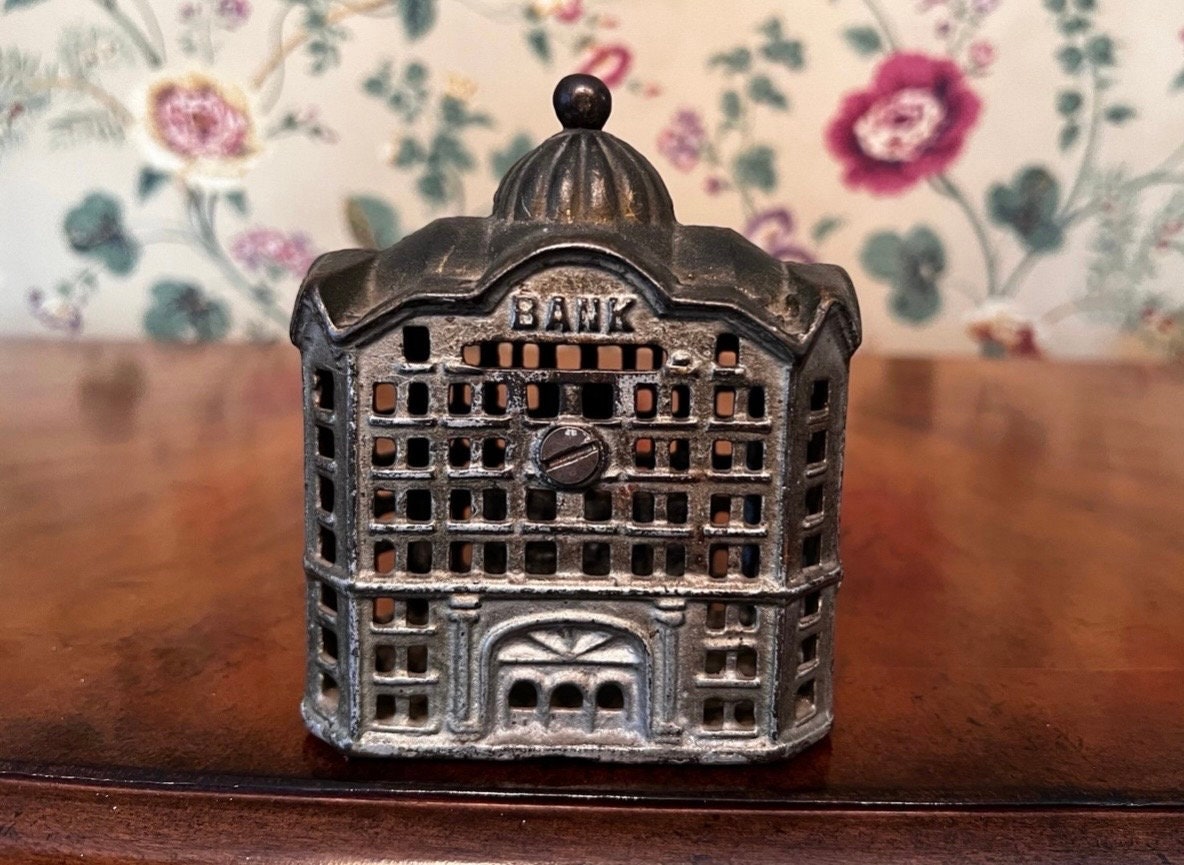 Vintage Antique Early 1900's Cast Iron Still Coin Bank C. A. Williams ...