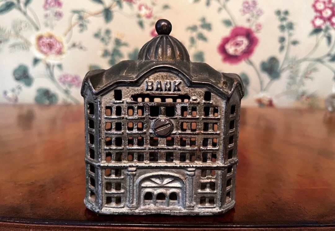 Vintage Antique Early 1900's Cast Iron Still Coin Bank C. A. Williams ...
