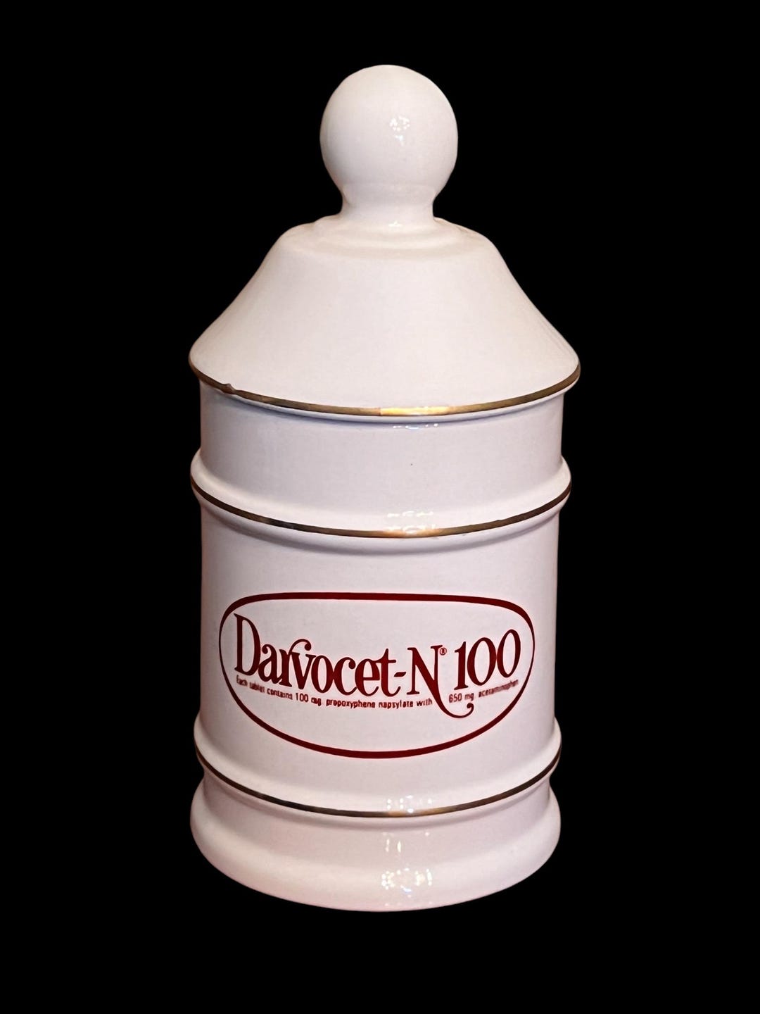 Vintage Loofisa Mexico Porcelain Darvocet N-100 Apothecary Poison Jar Bottle - Etsy