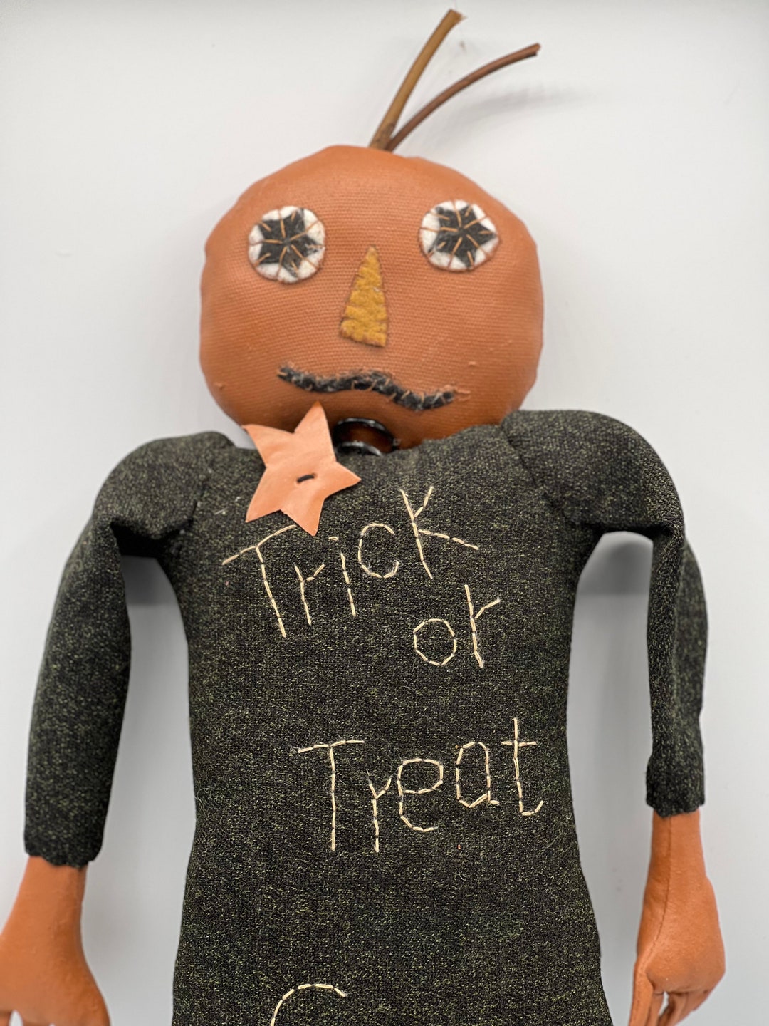 RARE Vintage Sharon Andrews ESC Trading Folk Art Pumpkin Man - Etsy