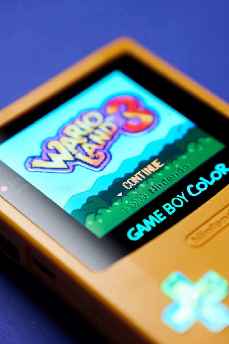 Baby Blue Game Boy Color: Laminated IPS Display & Pastel Pink Buttons ...