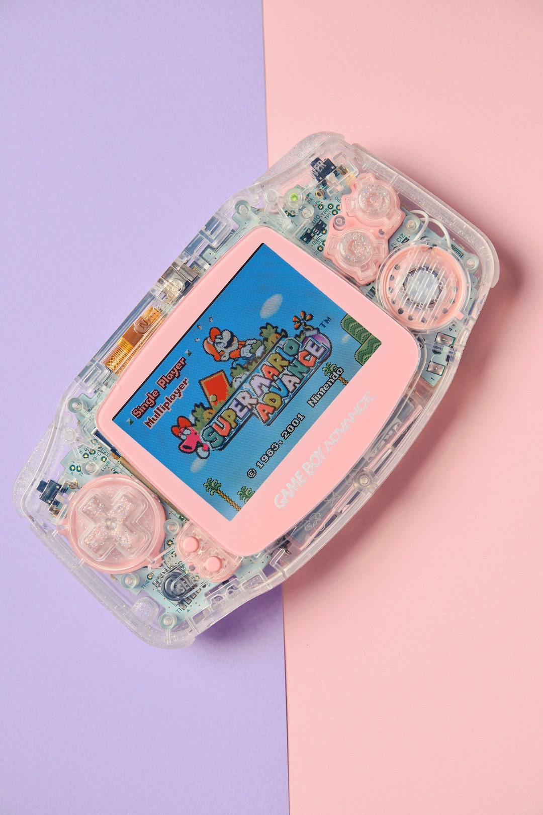 Custom Nintendo Gameboy Advance GBA Console IPS Backlit Screen Mirror ...