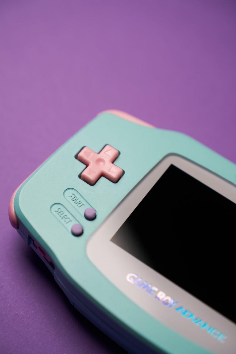 Custom Baby Blue Game Boy Advance: IPS Display, USB-C Rechargeable - Etsy