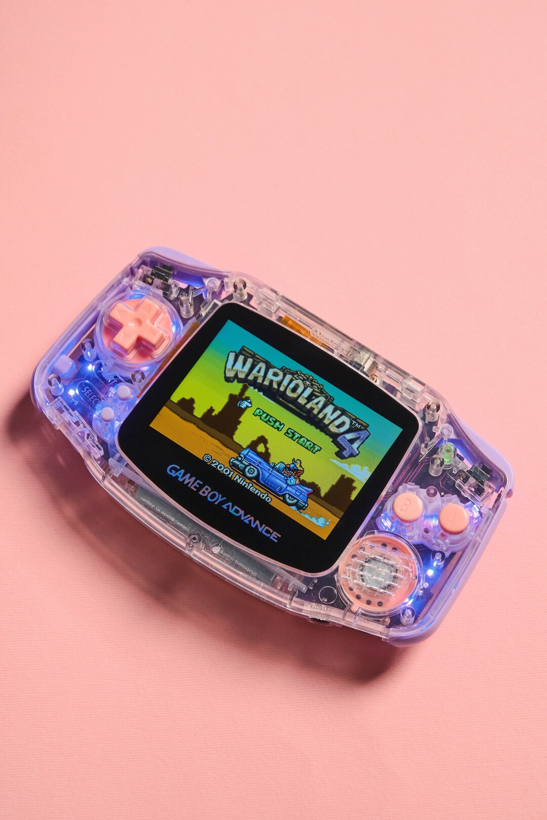 ULTIMATE Gameboy Advance GBA Console Ips Backlit Laminated Screen Clear ...