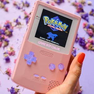 Custom Game Boy Color: Laminated IPS Backlit Screen, Dusty Pink Shell ...
