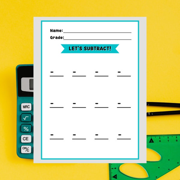 Middle School Math Worksheets - Etsy