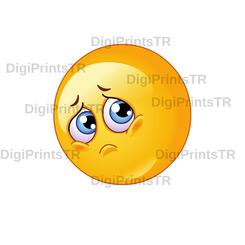 Sad Face Emoji Face Cut File Digital Print Emoji Cut - Etsy