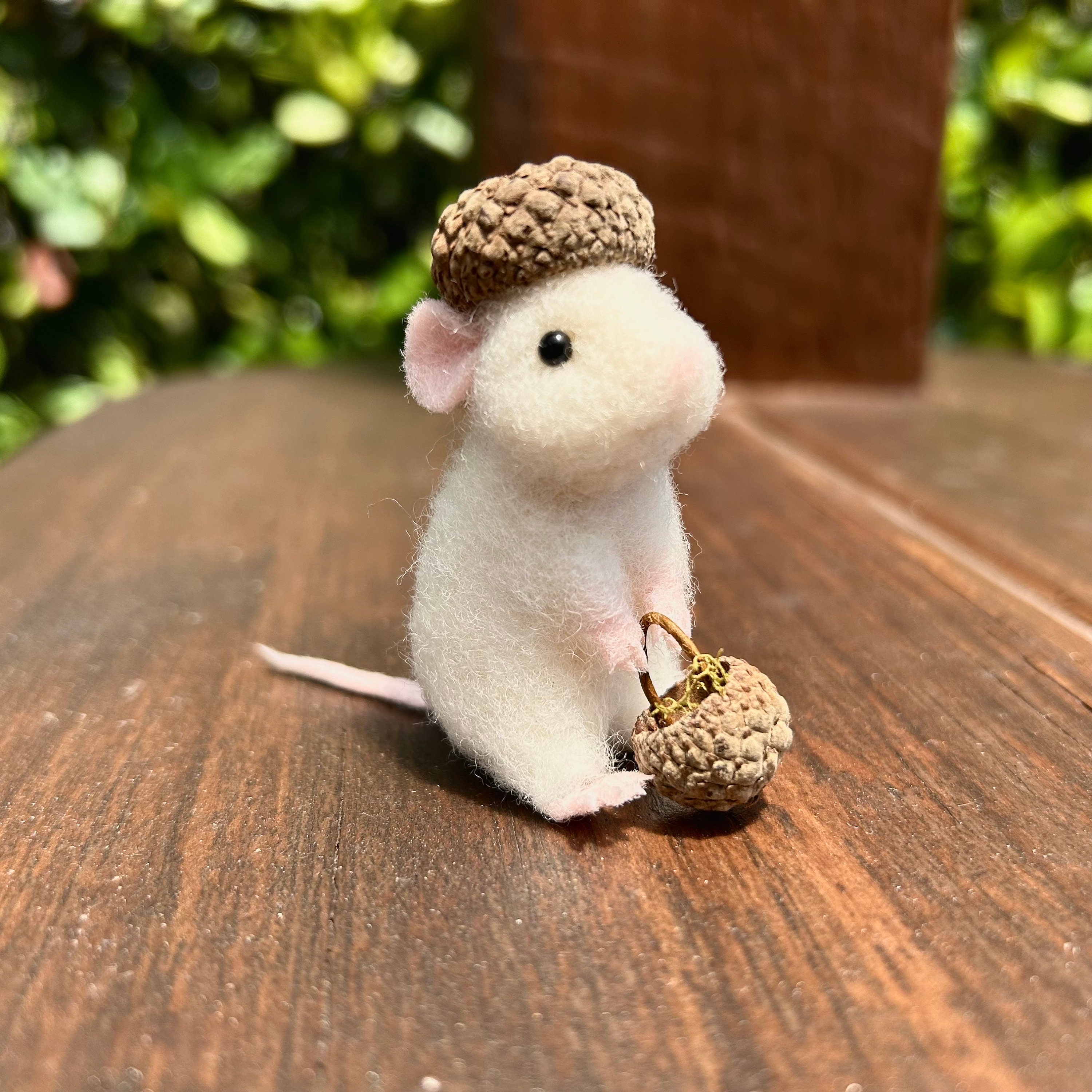 Made to Order Acorn Hat and Basket Mouse Cute Cottagecore - Etsy
