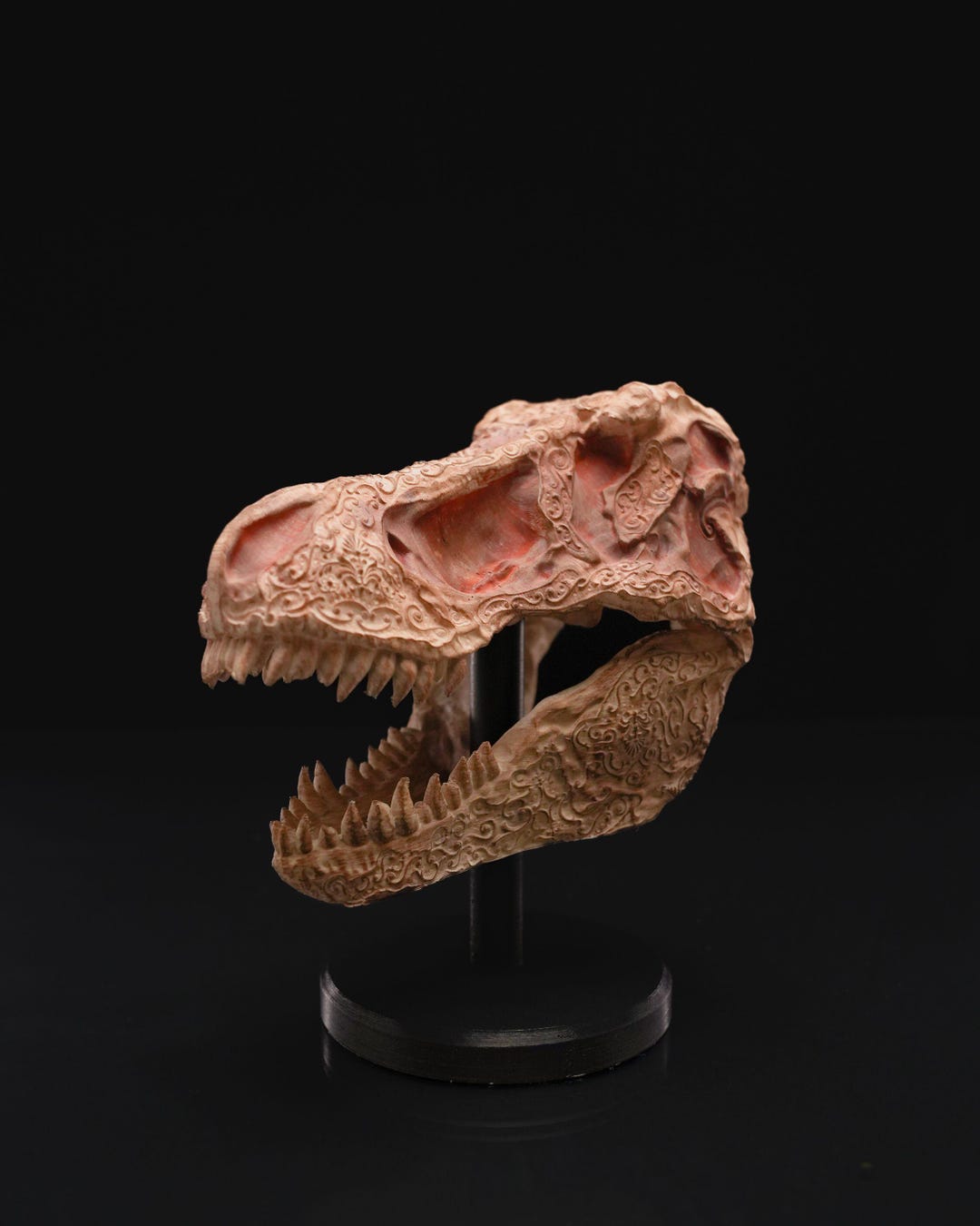 Realistic T-rex Skull Replica: 3D Printed, Hand-painted Dinosaur Model ...