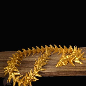 Poseable Dragon Skeleton Model: 3D Printed Fantasy Creature Decor for ...