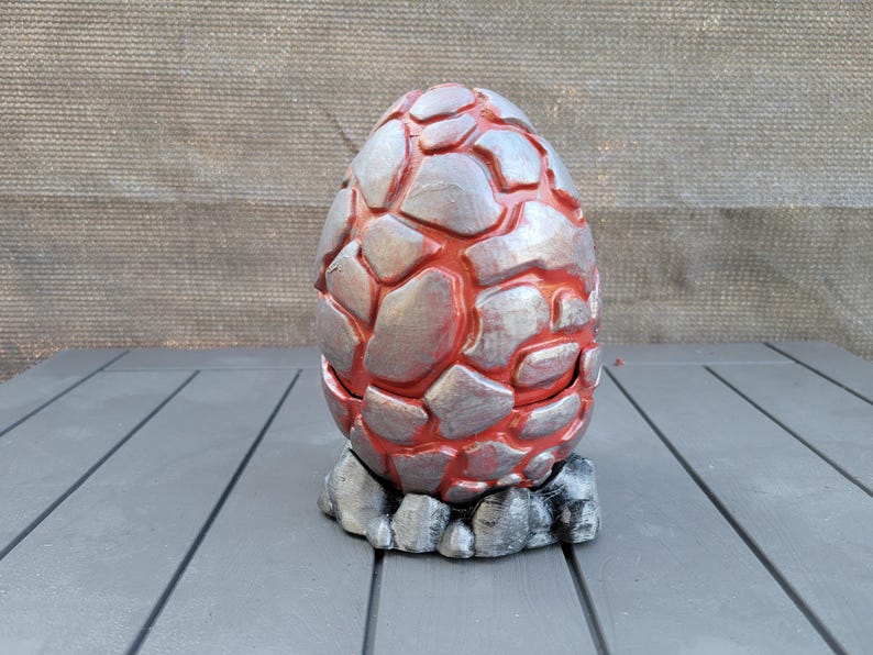 3D Printed Stone Dragon Egg Box With Baby Dragon - Etsy
