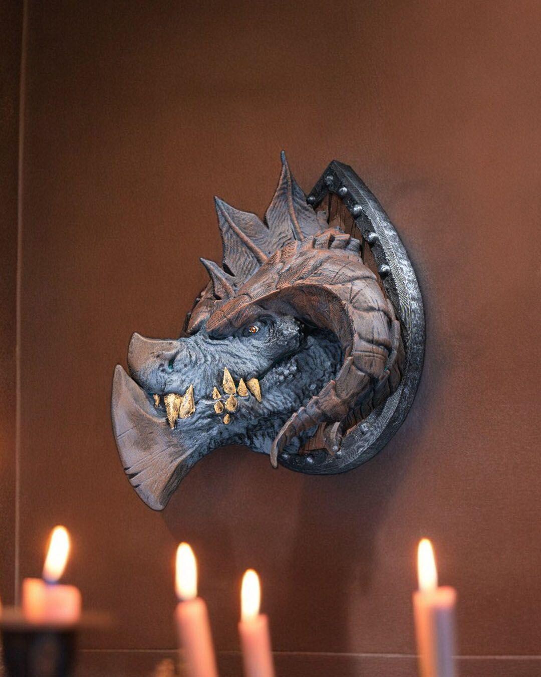 Titan Dragon Wall Trophy - 3D Print - Etsy