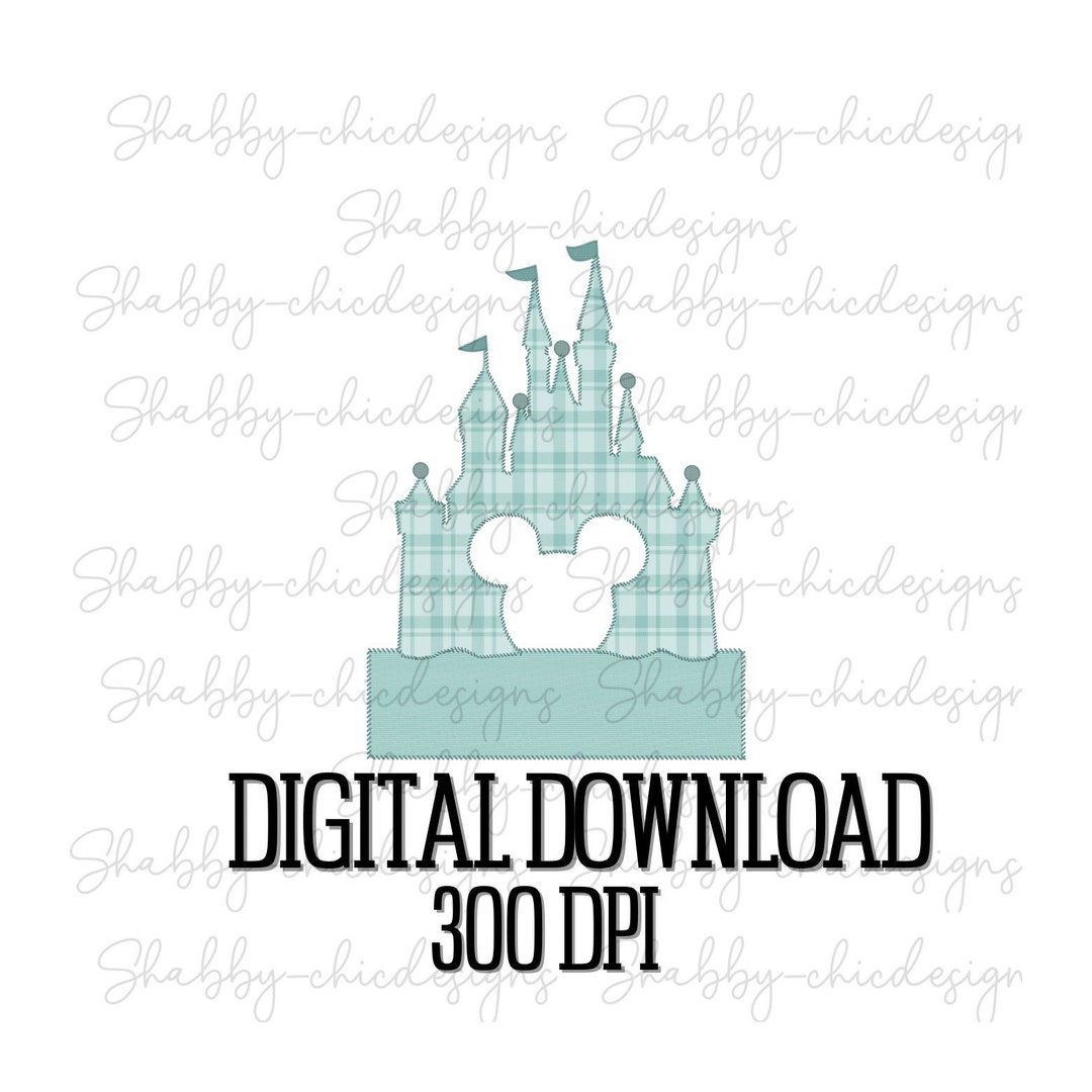 Castle Mouse Faux Appliqué Png Format 300DPI High Resolution - Etsy