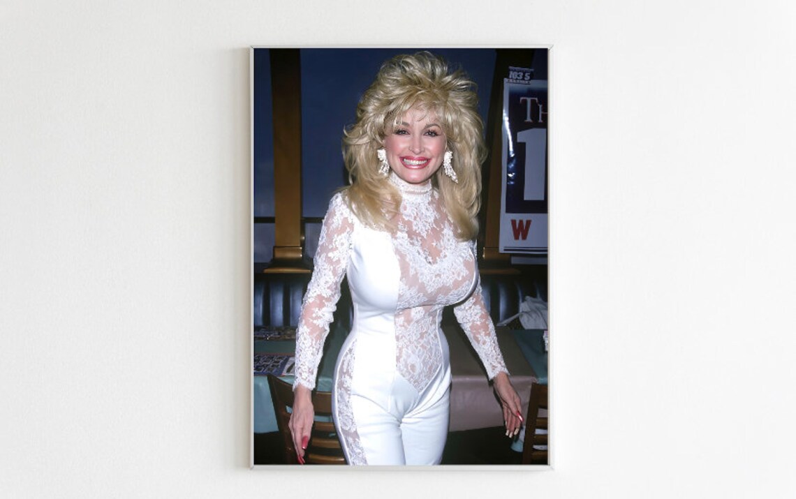 Dolly Parton in a White Lace Jumpsuit - Etsy