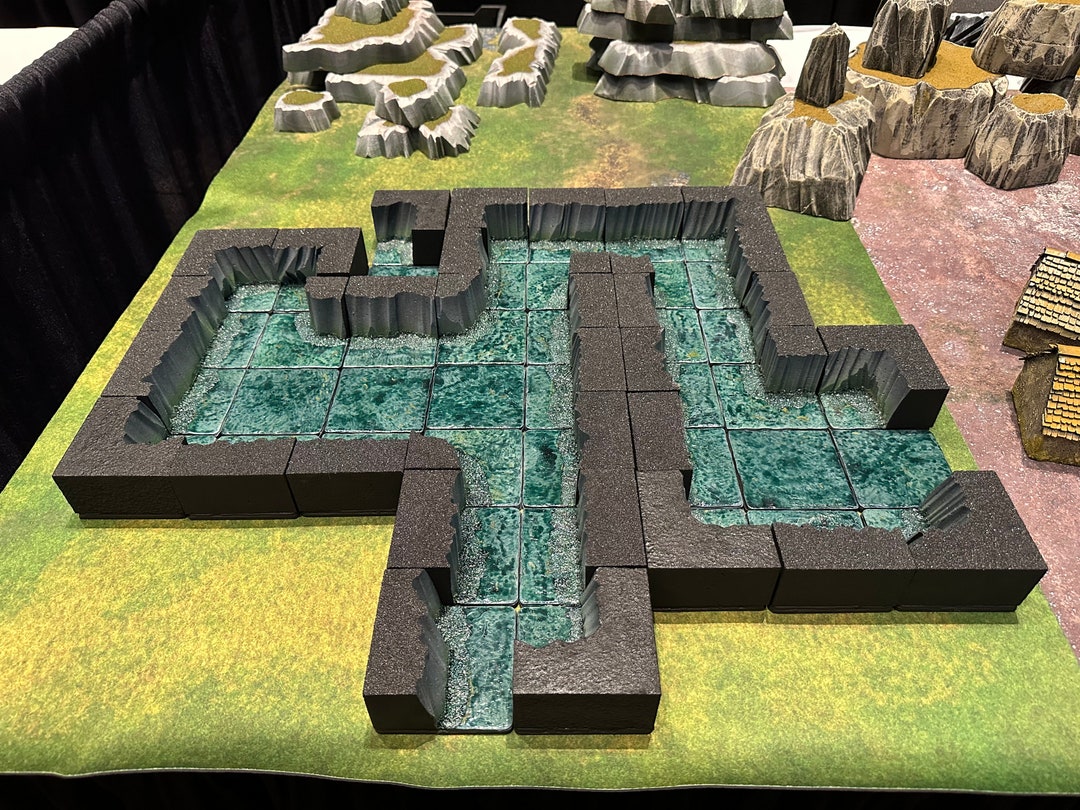 Water Cavern Tiles for Tabletop RPG - Etsy