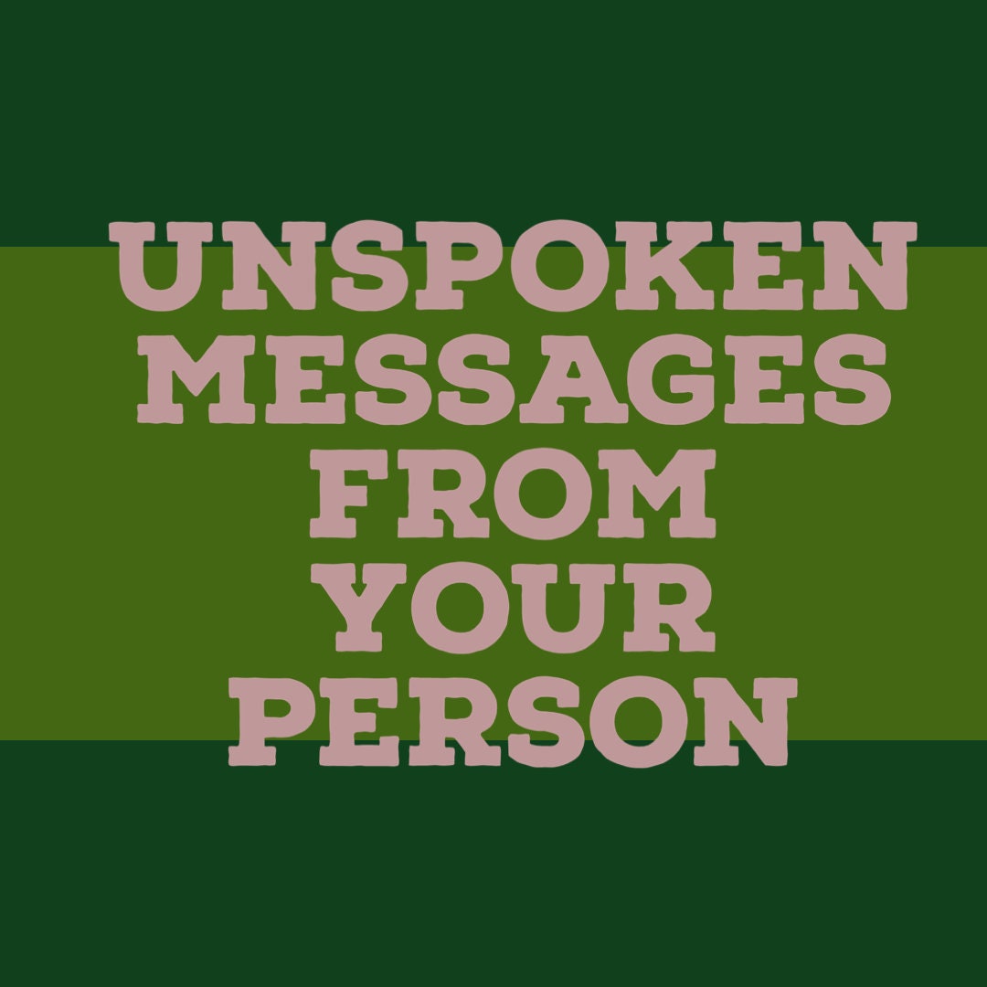 Unspoken Messages From Your Person - Etsy