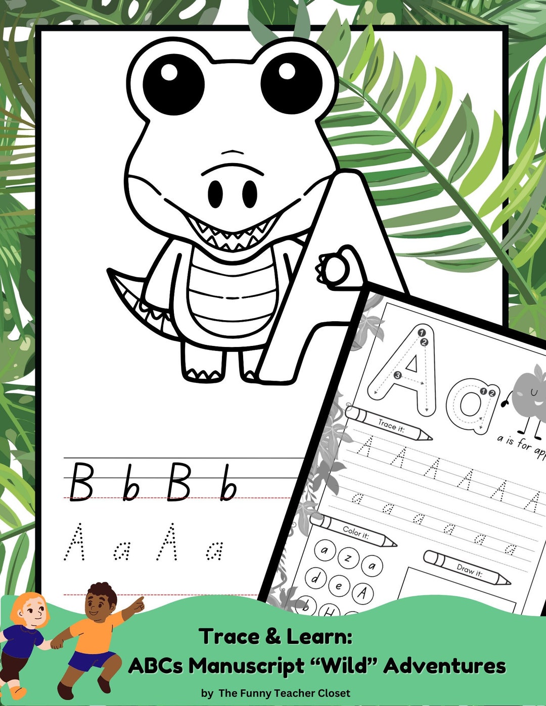 Trace & Learn Abcs Manuscript wild Adventures.pdf - Etsy
