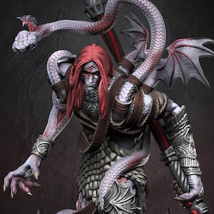 Serpent Messmer Miniature - Dragun Studios - 75mm / 145mm - Etsy