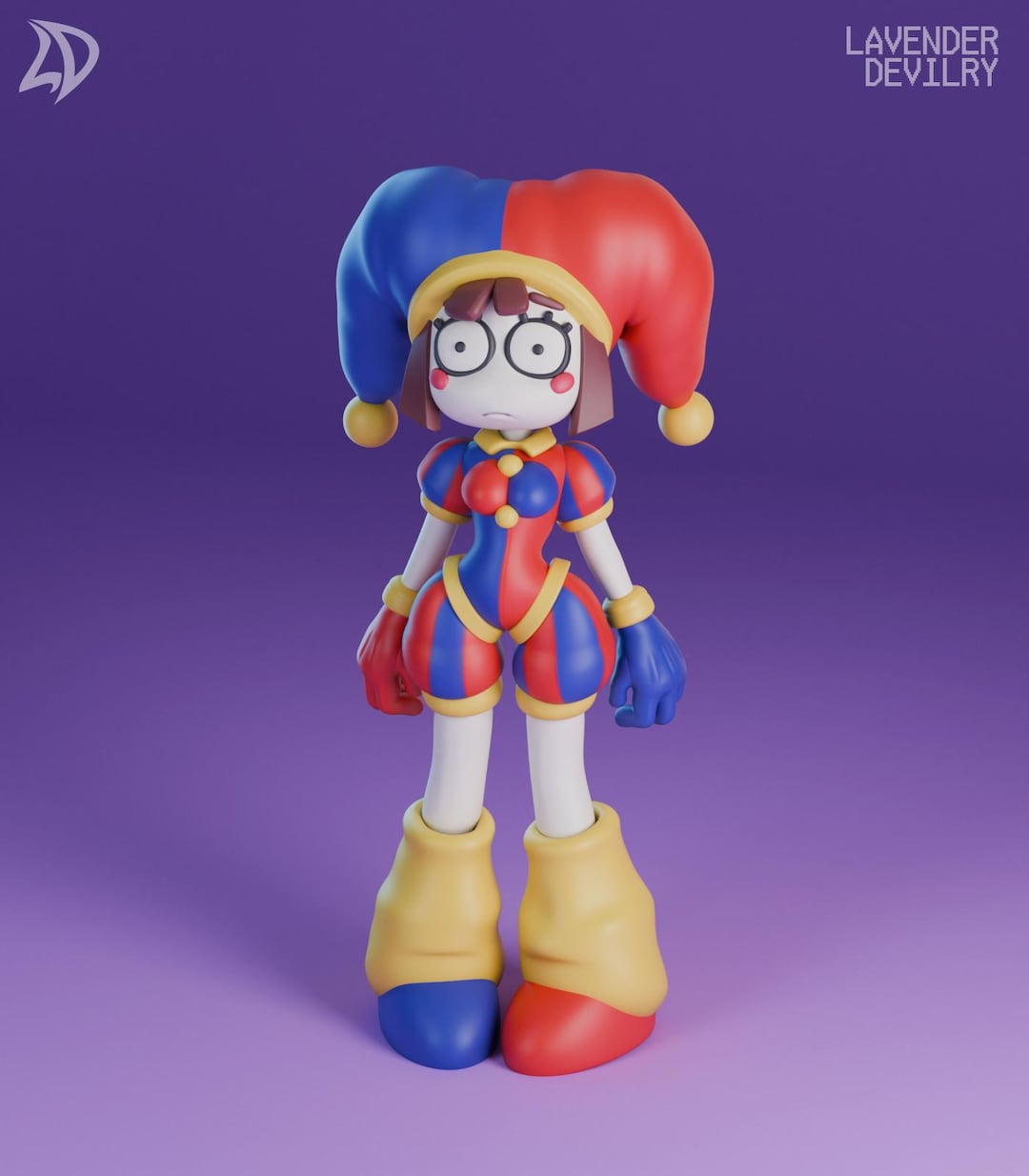 Cyberspace Jester Miniature - 28mm / 32mm / 36mm / 75mm - Lavender ...