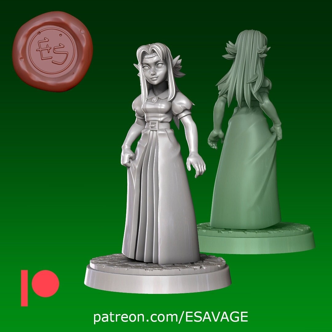 Princess of the Past Miniature - Ethan Savage Studios - 28mm / 32mm ...