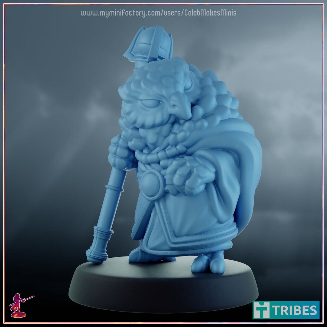 Owl Wizard Miniature Caleb Makes Minis 28mm / 32mm / 36mm - Etsy